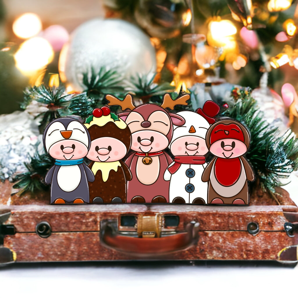 OL3646 - MDF Doodle Stacked Christmas Naive Fancy Dress Characters Hor ...