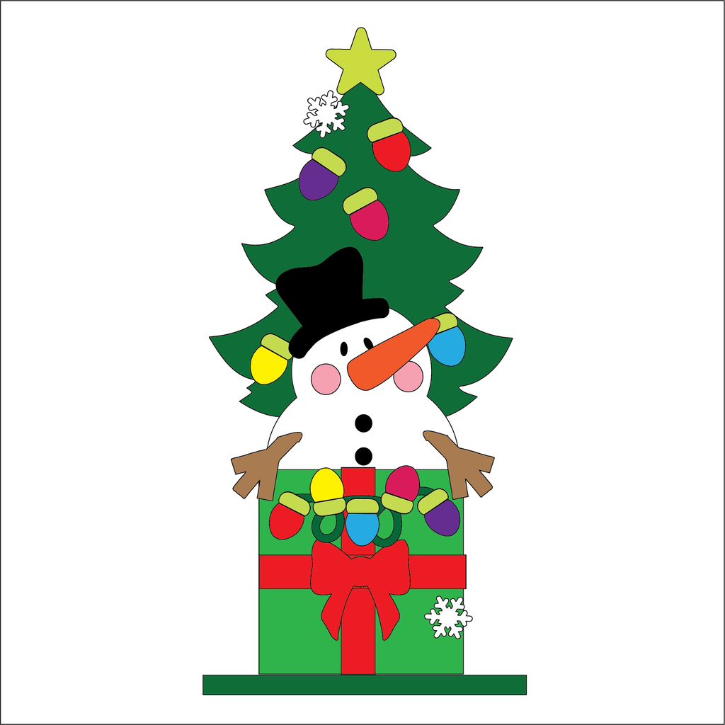 OL5392 - MDF Christmas Lights Tree Stacker Freestanding Kit - Snowman ...