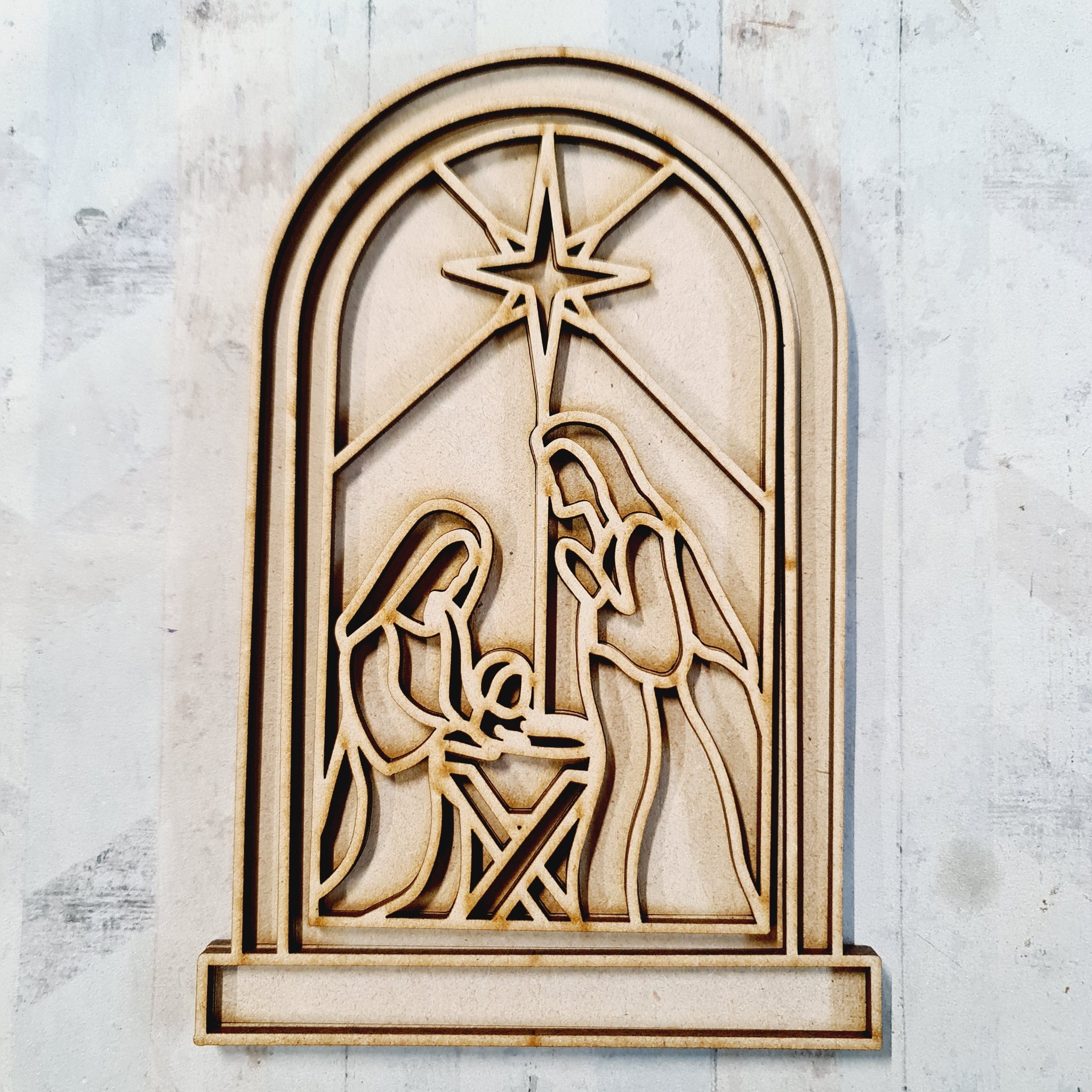 OL3666 - MDF Christmas Nativity Window Doodle Kit – Olifantjie