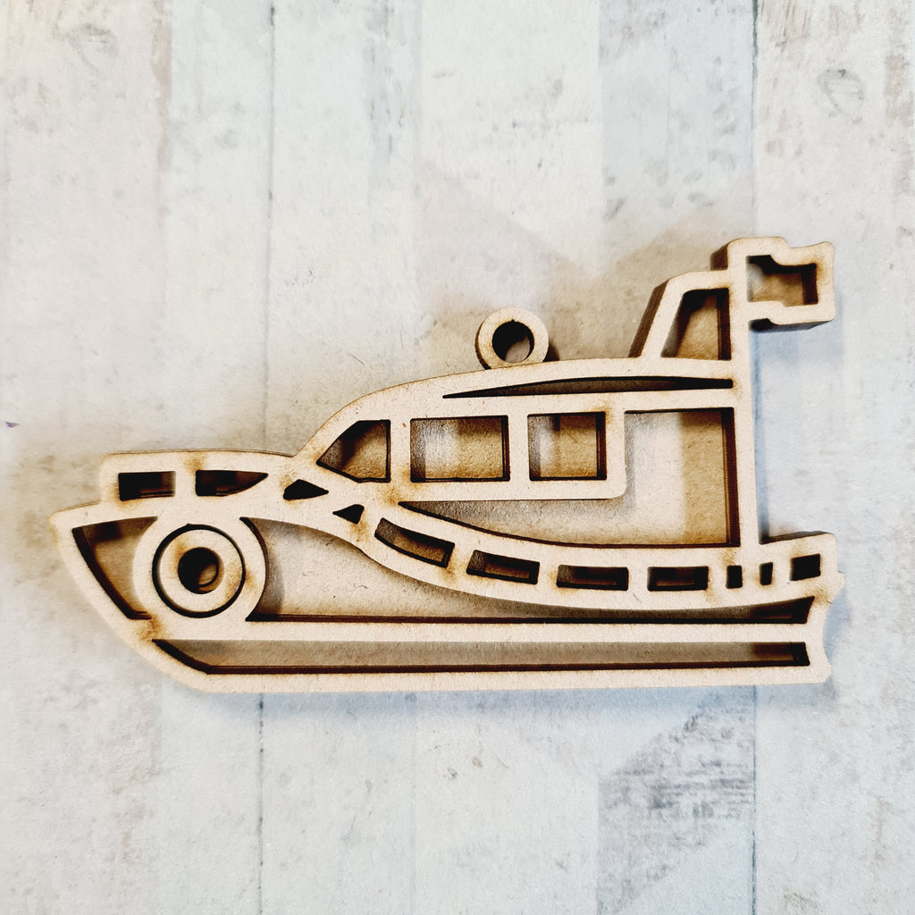 OL4444 - MDF Doodle Transport Hanging - Life boat - With or Without Ba ...