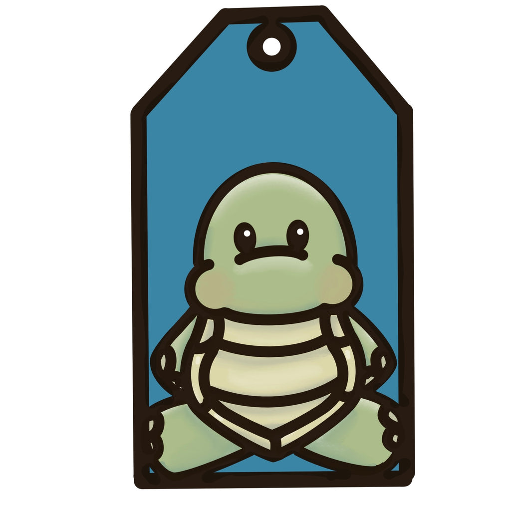 OL4570 - MDF Doodle Tag Hanging - Tortoise 1 – Olifantjie