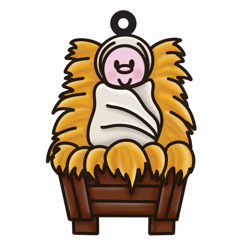 OL3848 - MDF Doodle Naive Style - Christmas Nativity Hanging - with or ...