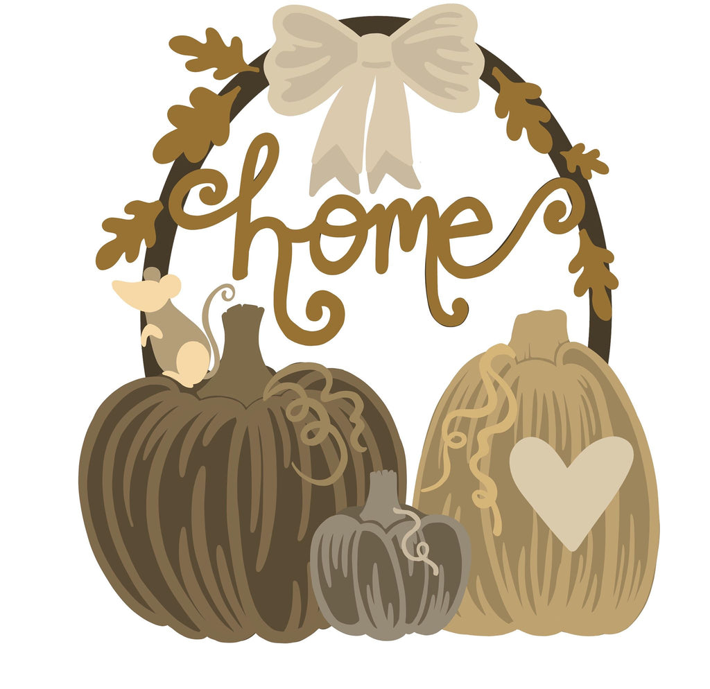 SJ250 - MDF Pumpkin Autumn Scene Large 3D Free Standing Kit – Olifantjie