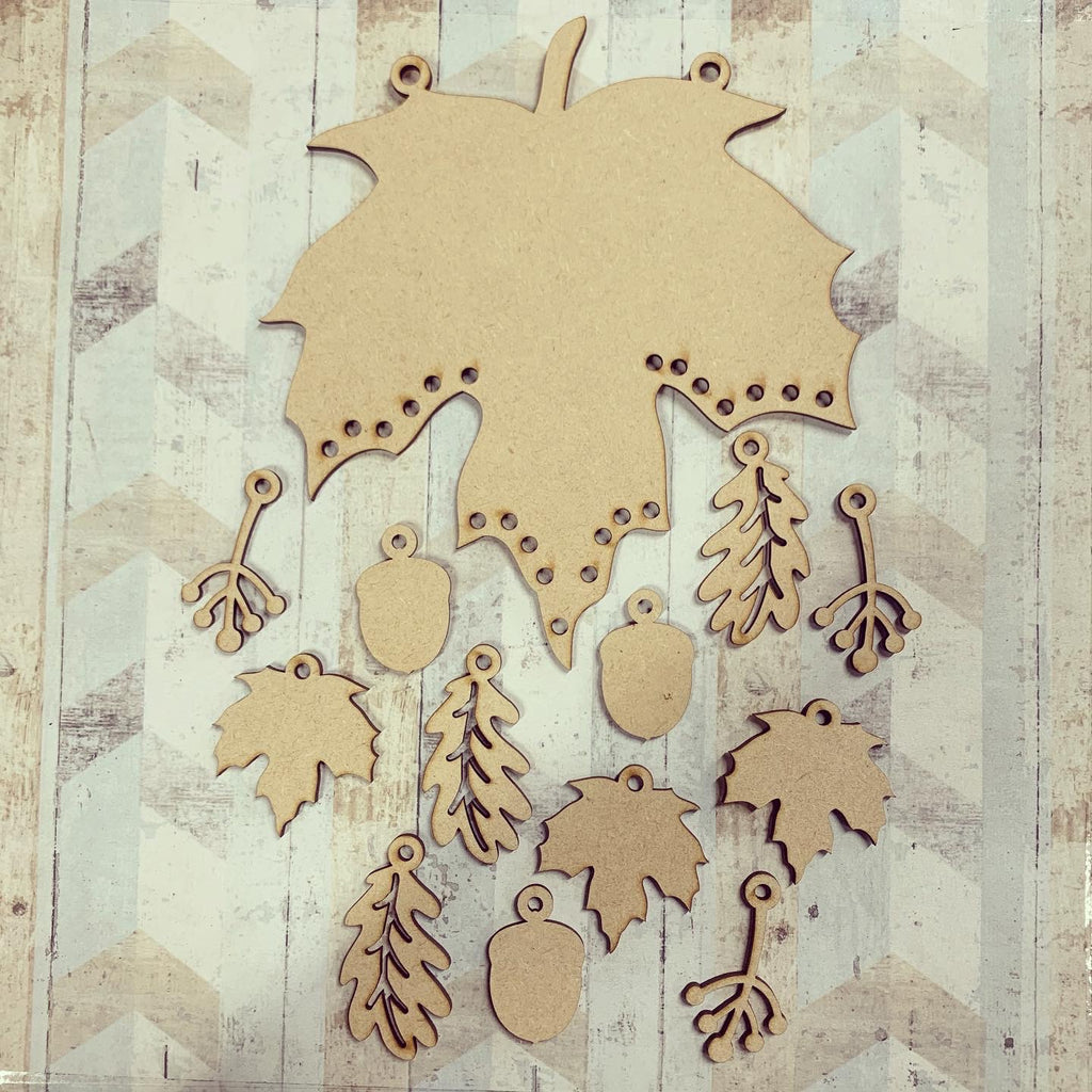 Sale OL878 - MDF Autumn Leaf Hanging – Olifantjie