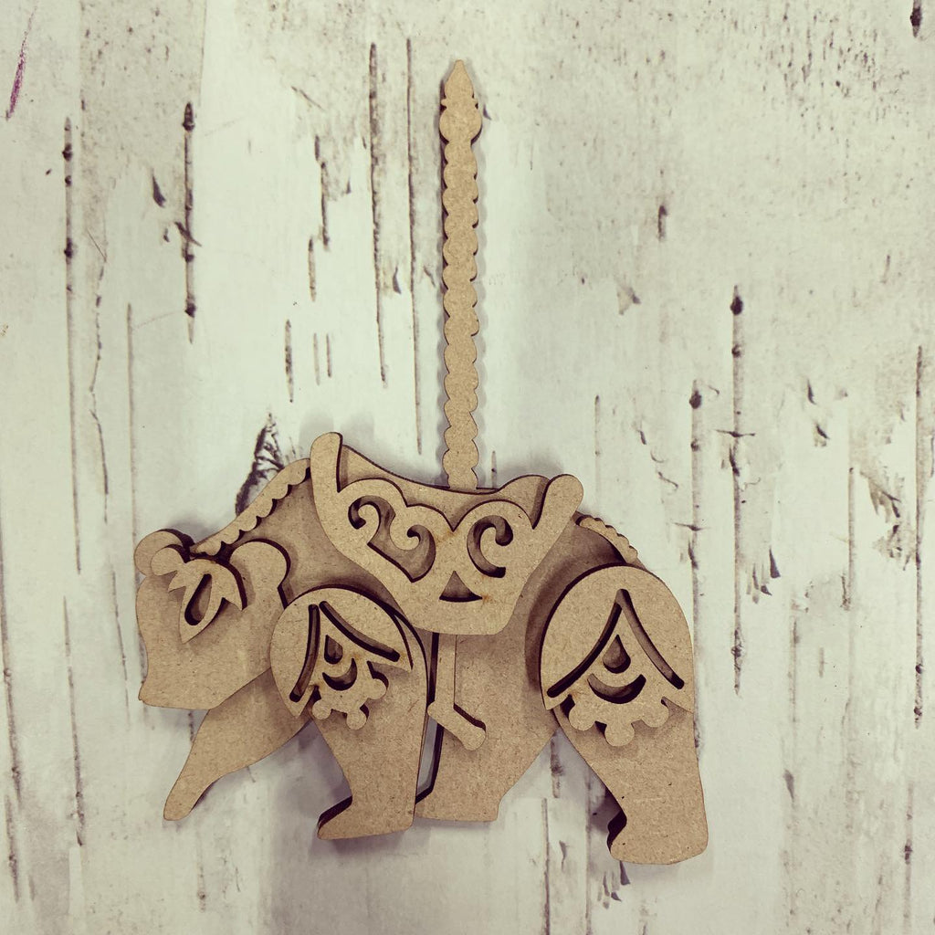SJ228 - MDF Carousel Bear – Olifantjie
