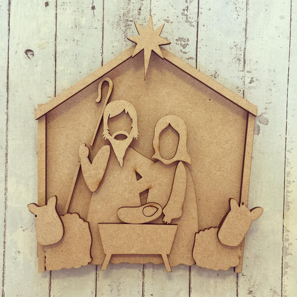 SJ066 - MDF Christmas Nativity Scene – Olifantjie